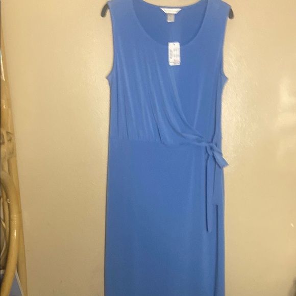 Christopher & Banks | Dresses | Christopher Banks Blue Sheath Midi ...